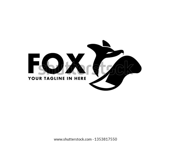 Sleeping Fox Logo Design Inspiration: vector de stock (libre de ...