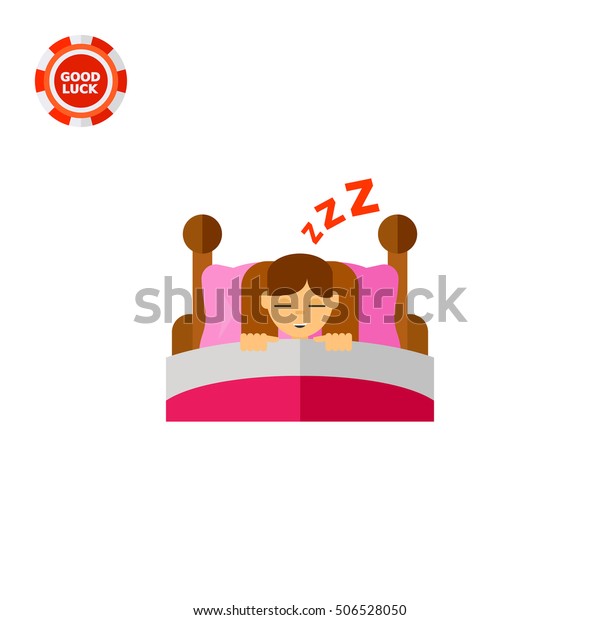 Sleeping Girl Icon Stock Vector (Royalty Free) 506528050 | Shutterstock
