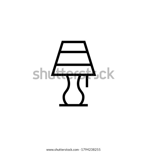 Sleeping Lamp Icon Table Lamp Icon Stock Vector (Royalty Free ...
