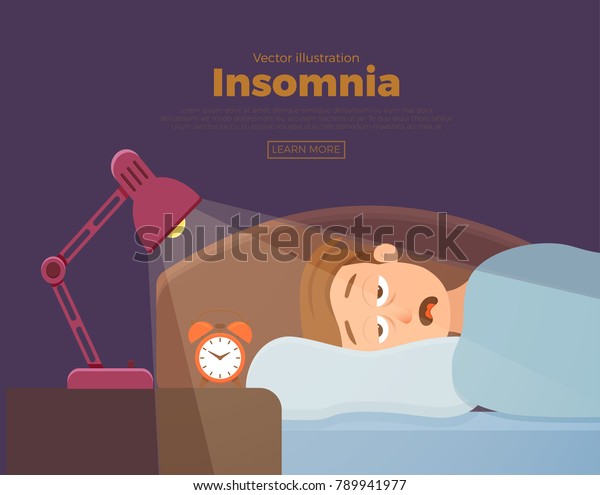 Sleepless Man Face Cartoon Character Suffers Stock Vector (Royalty Free ...