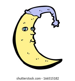 Sleepy Moon Cartoon Stock Vector (Royalty Free) 166515182 | Shutterstock
