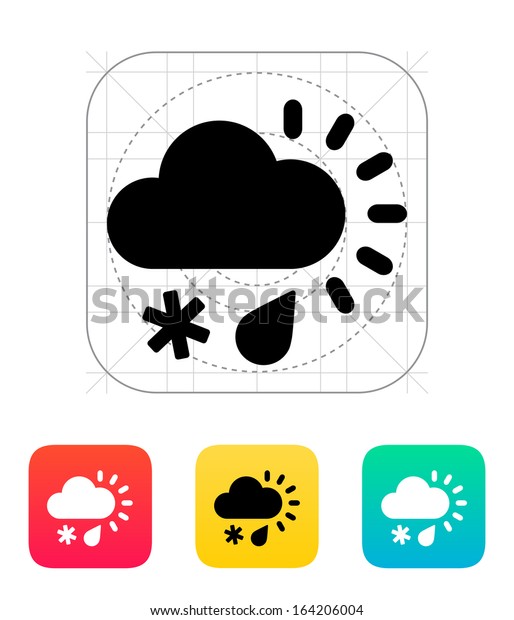 Sleet Weather Icon Vector Illustration Stock Vector (Royalty Free ...