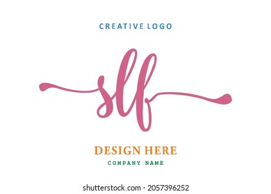 Slf Lettering Logo Simple Easy Understand Stock Vector (Royalty Free ...