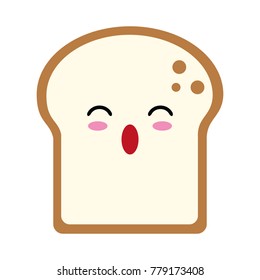 Slice Bread Cute Kawaii Cartoon Stock Vector (Royalty Free) 779174377