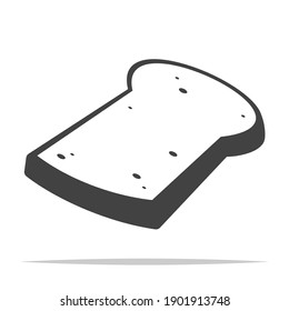 Sliced Bread Icon Transparent Isolated Vector Stock Vector (Royalty ...
