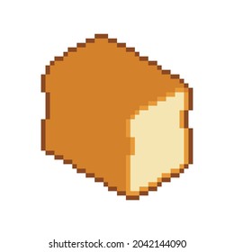 Sliced Bread Pixel Art Pixelated Food Stock Vector (Royalty Free ...