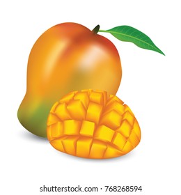 Vektor Stok Elemen desain mangga segar, empat gaya (Tanpa Royalti ...