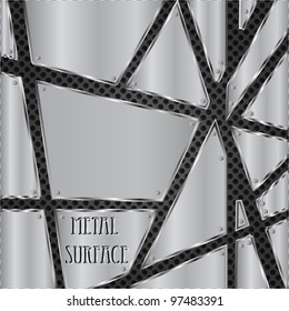 Sliced Metal Plates On Metal Dot Stock Vector (Royalty Free) 97483391 ...