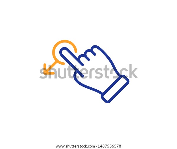 Slide Arrow Sign Drag Drop Gesture Stock Vector (Royalty Free ...