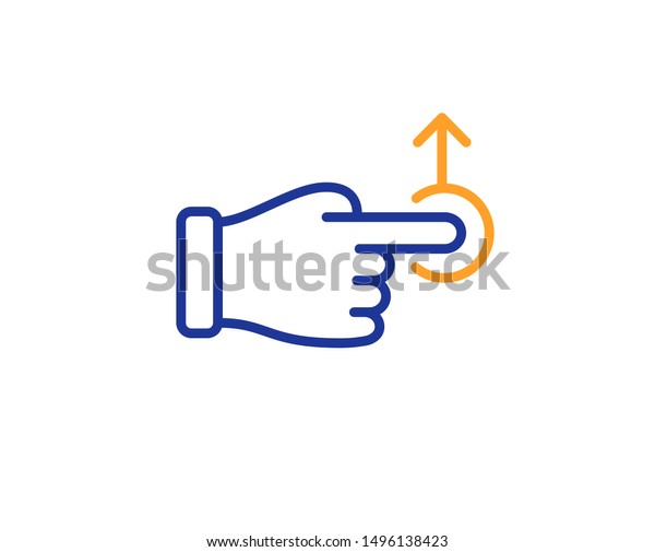 Slide Arrow Sign Drag Drop Gesture Stock Vector (Royalty Free ...