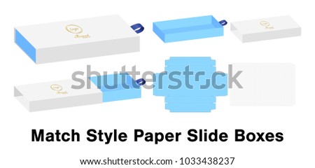 Slide Box Die Cut Mock Template Stock Vector (Royalty Free) 1033438237 ...