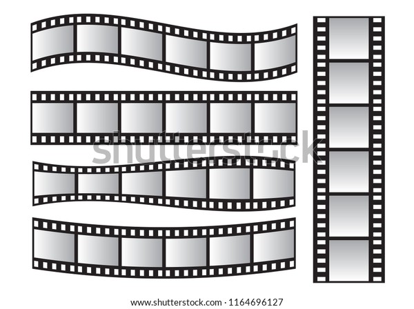 Slide Film Frame Set Film Roll Stock Vector (Royalty Free) 1164696127 ...