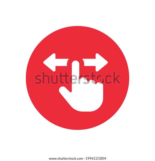 Slide Hand Gestures Icon Swipe On Stock Vector (Royalty Free ...