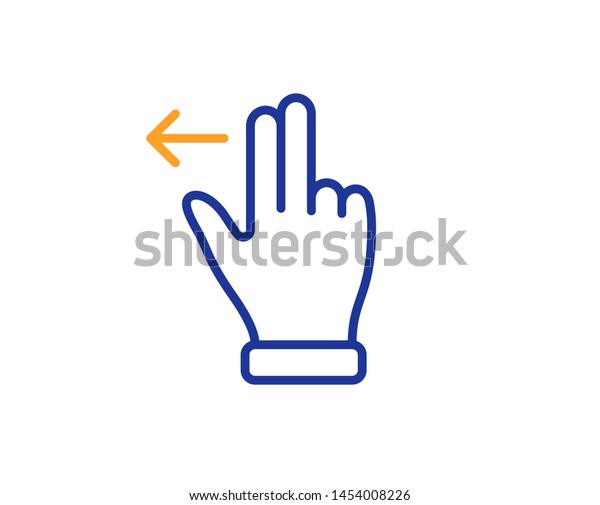 Slide Left Arrow Sign Touchscreen Gesture Stock Vector (Royalty Free ...