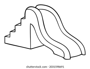 Slide Line Vector Illustrationisolated On White Stock Vector (Royalty ...