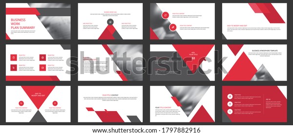 Slide Red Business Vector Introduction Figure Stock Vector (Royalty ...