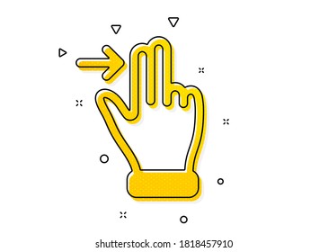 Slide Right Arrow Sign Touchscreen Gesture Stock Vector (Royalty Free ...