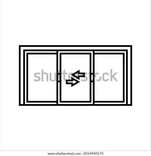Sliding Door Icon Vector Sliding Door Stock Vector (Royalty Free ...
