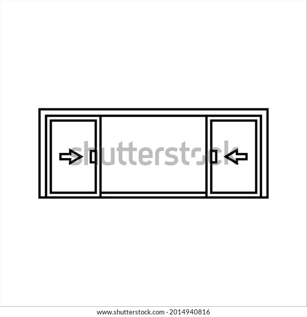 Sliding Door Icon Vector Sliding Door Stock Vector (Royalty Free ...