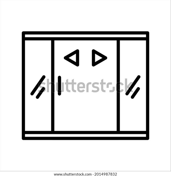 Sliding Door Icon Vector Sliding Door Stock Vector (Royalty Free ...