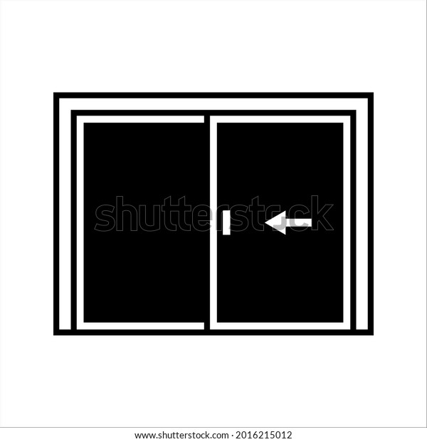 Sliding Door Icon Vector Sliding Door Stock Vector (Royalty Free ...