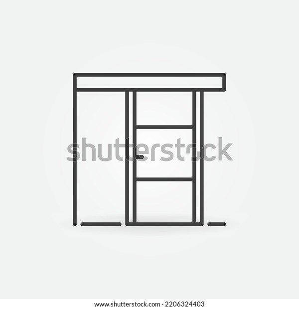Sliding Door Outline Vector Concept Icon Stock Vector (Royalty Free ...