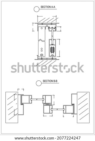 Sliding Door Plan Drawing | Free download on ClipArtMag
