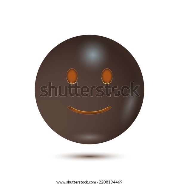 Slightly Smiling Face Ironic Smile Pain Stock Vector (Royalty Free ...