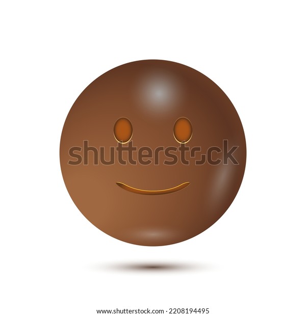 Slightly Smiling Face Ironic Smile Pain Stock Vector (Royalty Free ...