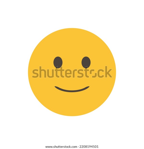 Slightly Smiling Face Ironic Smile Pain Stock Vector (Royalty Free ...