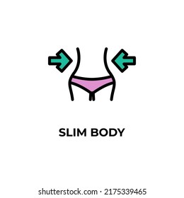 Slim Body Vector Icon Colorful Flat Stock Vector (Royalty Free ...