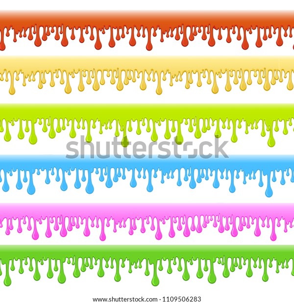 Slime Borders Vector Gooey Dripping Liquid Stock Vector (Royalty Free ...