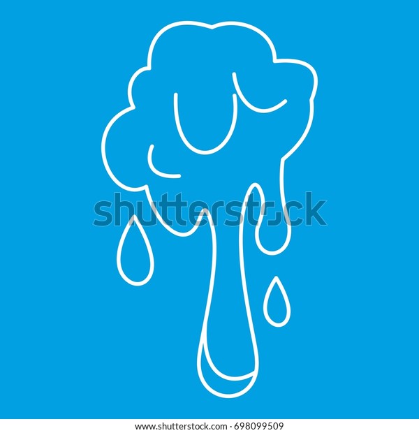 Slime Spot Icon Blue Outline Style Stock Vector (Royalty Free ...