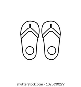 Slippers Outline Icon Slippers Vector Illustration Stock Vector ...