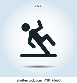 Slippery Floor Icon Stock Vector (Royalty Free) 438496660 | Shutterstock