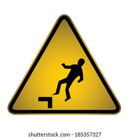 Slips Trips Warning Sign Vector Stock Vector (Royalty Free) 185356274