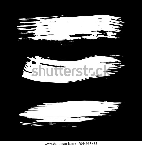 Sliver Set Hand Drawn Brush Paint Stock Vector (Royalty Free ...