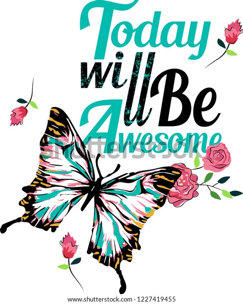slogan lovely graphic design and cute flowers graphic design print for ...