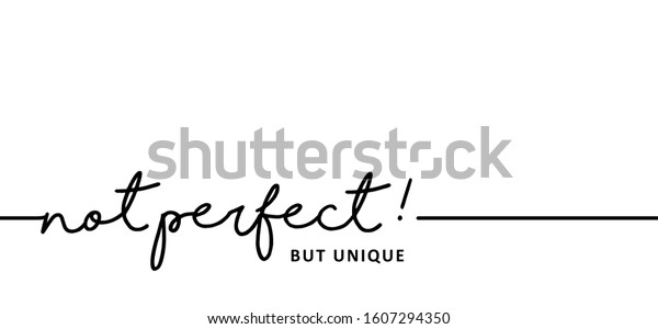 Slogan Not Perfect Unique Emoticons Inspiration Stock Vector (Royalty ...