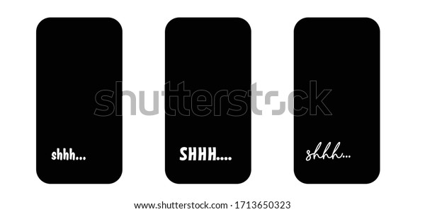 Slogan Shhh Please Be Quiet Silent Stock Vector (Royalty Free ...