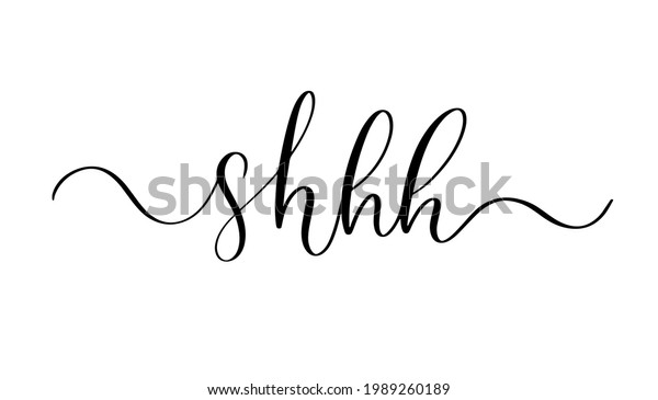 Señal de eslogan shhh. Detener, por favor, sea un icono silencioso ...