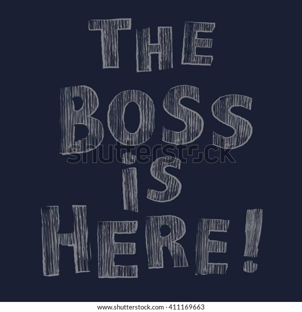 Slogan Boss Here Typography Tshirt Graphics Stock Vector (Royalty Free ...