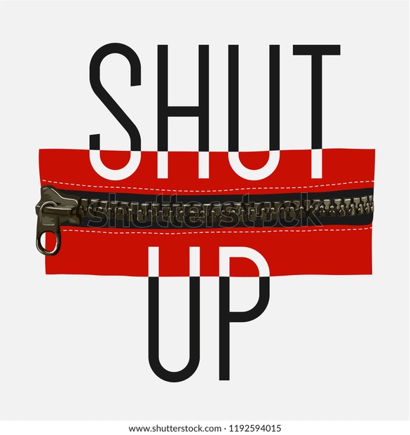 Slogan Zipper Illustration Stock Vector (Royalty Free) 1192594015 ...