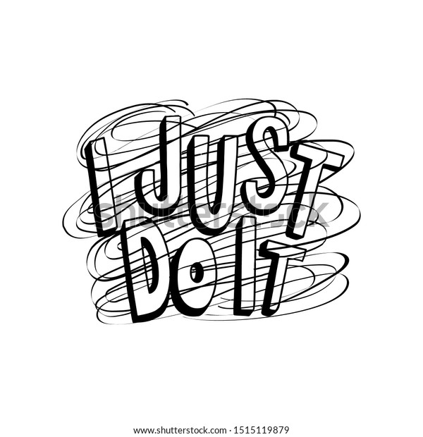 Slogani Just Do Ithandmade Lettering On Stock Vector (Royalty Free ...