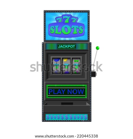 Slot Machine Gamble Machine Isolated On Stock Vector (Royalty Free ...