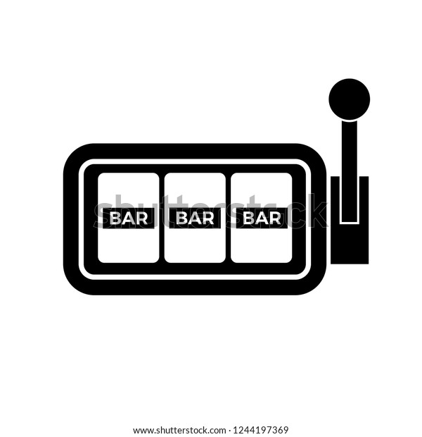 Slot Machine Icon Logo On White Stock Vector (Royalty Free) 1244197369