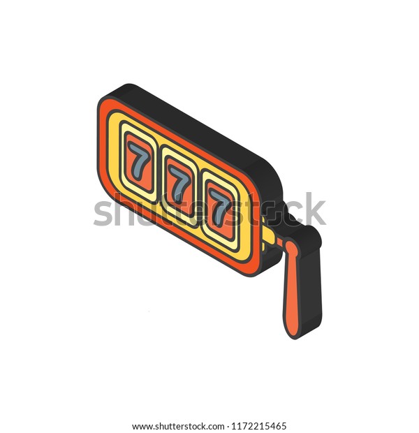Slot Machine Isometric Left Top View Stock Vector (Royalty Free ...