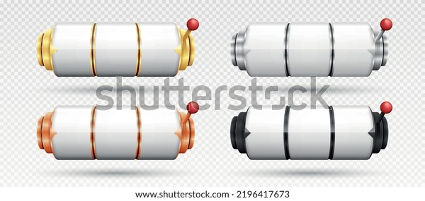 Slot Machine Set Collection Templates Holding Stock Vector (Royalty ...