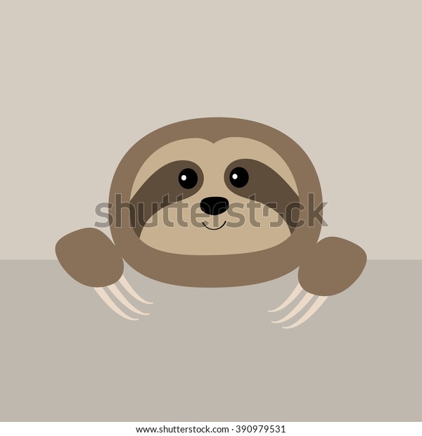 Sloth Face Hands Cute Cartoon Character Stock Vector (Royalty Free ...