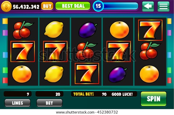 Slots Game Gui Assets Reskin Template: เวกเตอร์สต็อก (ปลอดค่าลิขสิทธิ์ ...